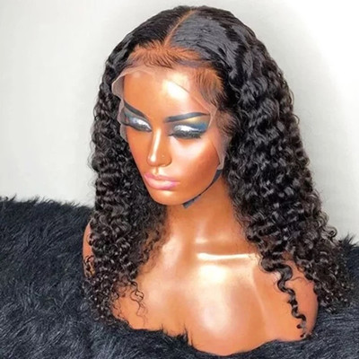 Factory direct sale curly transparent high definition lace front wig