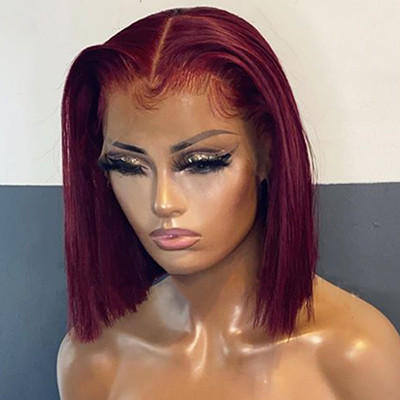 Wholesale colorful bob high definition lace front wig